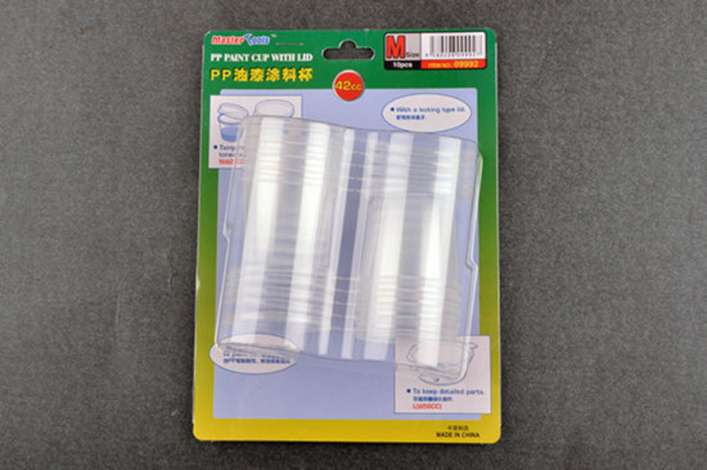 PP Paint Cup with Lid---- M-size 42cc X 10pcs - Master Tools - 09992 ...