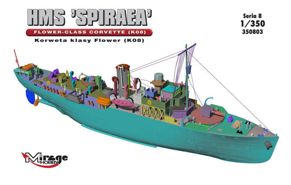 HMS SPIRAEA Flower-Class Corvette (K08) - Mirage Hobby - 350803 - De ...